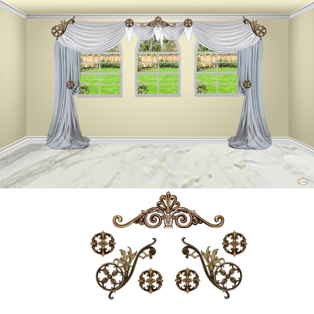 Estella scroll & crown-7-classic - DesignMyDrapes