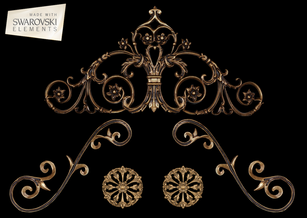 Rose passion scroll & crown-5-classic - DesignMyDrapes